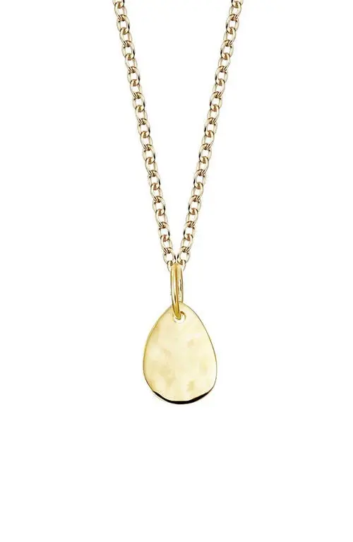 Monica Vinader Mini Petal Teardrop Pendant Charm - Yellow Gold