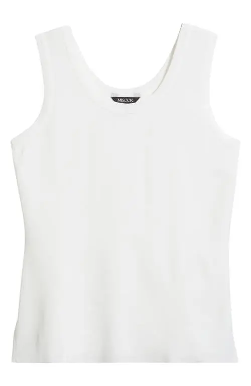 Misook Scoop Neck Tank - Wht