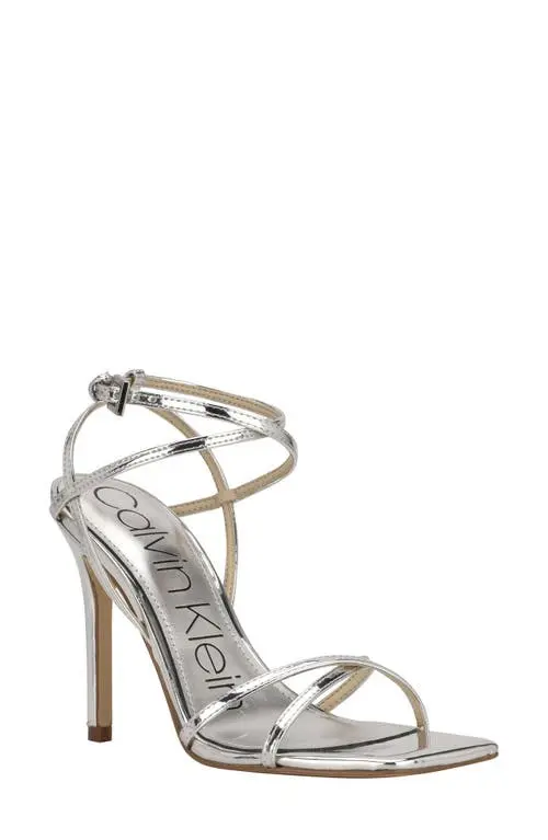 Calvin Klein Tegin Strappy Sandals - Silver