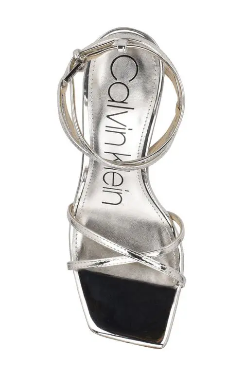 Calvin Klein Tegin Strappy Sandals - Silver