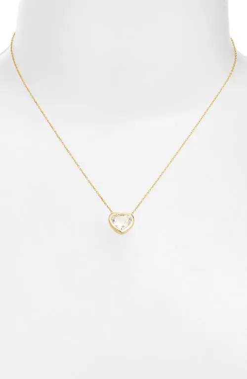 SHYMI Heart Bezel Pendant Necklace - Gold/white
