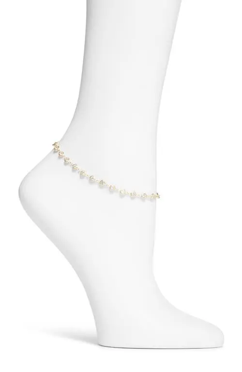 SHYMI Cubic Zirconia Bezel Anklet - Gold/white