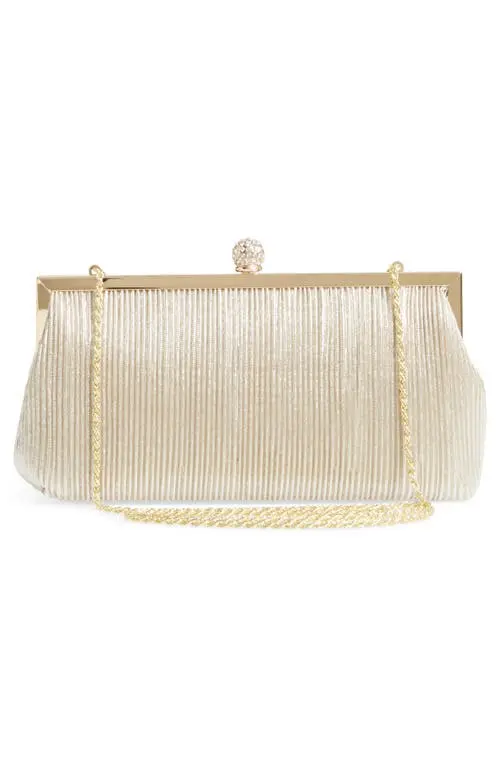 Nina Aneka Pleated Shine Clutch - Champagne