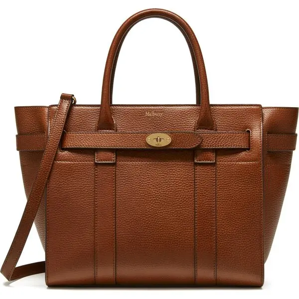 Mulberry Small Zipped Bayswater Leather Satchel - Oak