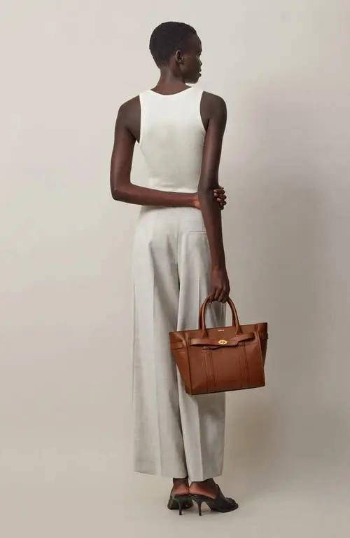 Mulberry Small Zipped Bayswater Leather Satchel - Oak