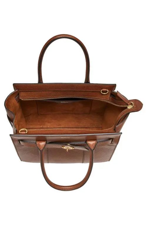 Mulberry Small Zipped Bayswater Leather Satchel - Oak