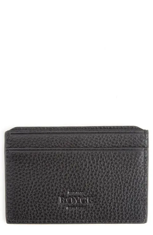 ROYCE NEW YORK Rfid Leather Card Case - Black