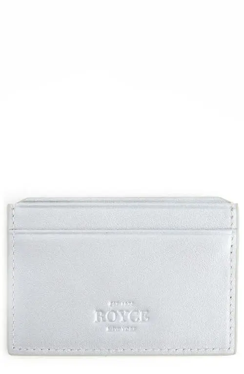 ROYCE NEW YORK Rfid Leather Card Case - Silver
