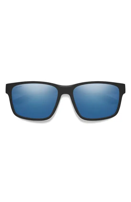 SMITH Basecamp 58mm Chromapop™ Polarized Sunglasses - Matte Black / Chromapop Blue