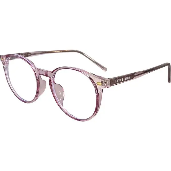 FIFTH & NINTH Round Frame Blue Light Filtering Eyeglasses - Purple