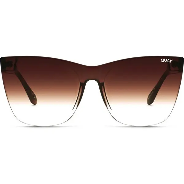 Quay Come Thru 144mm Gradient Cat Eye Sunglasses - Tort Gold/brown Fade