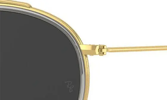 Ray-ban 51mm Polarized Round Sunglasses - Shiny Gold/ Black