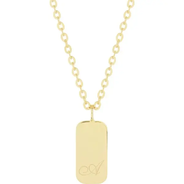 BROOK & YORK Sloan Initial Pendant Necklace - Gold A