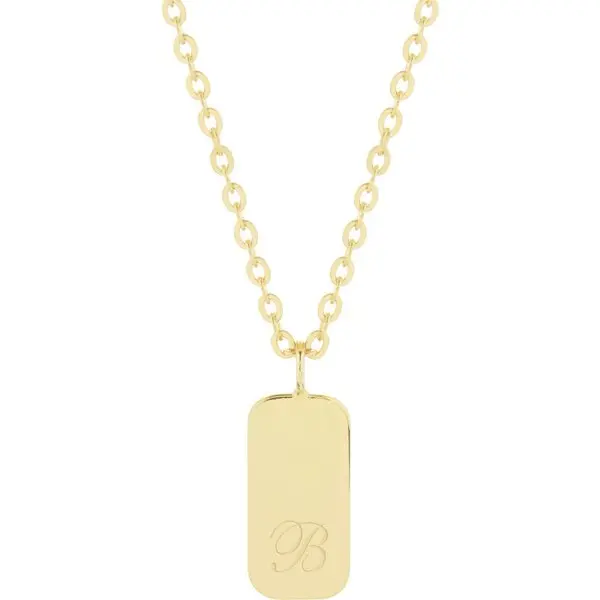 BROOK & YORK Sloan Initial Pendant Necklace - Gold B