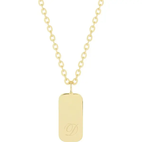 BROOK & YORK Sloan Initial Pendant Necklace - Gold D