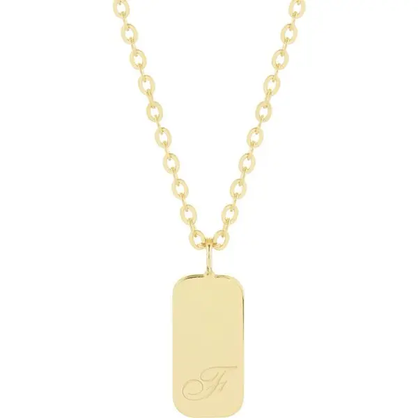 BROOK & YORK Sloan Initial Pendant Necklace - Gold F