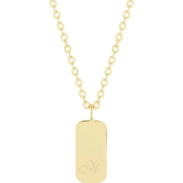 BROOK & YORK Sloan Initial Pendant Necklace - Gold H