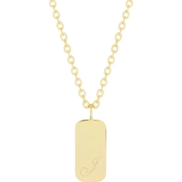 BROOK & YORK Sloan Initial Pendant Necklace - Gold J