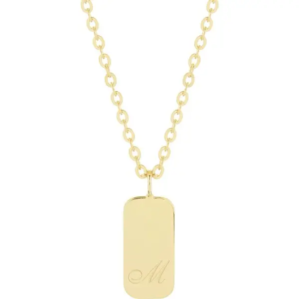 BROOK & YORK Sloan Initial Pendant Necklace - Gold M