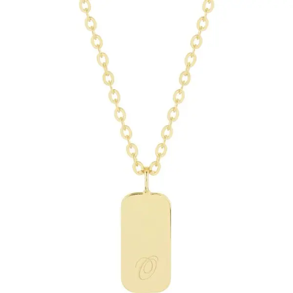 BROOK & YORK Sloan Initial Pendant Necklace - Gold O