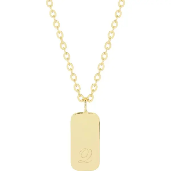 BROOK & YORK Sloan Initial Pendant Necklace - Gold Q