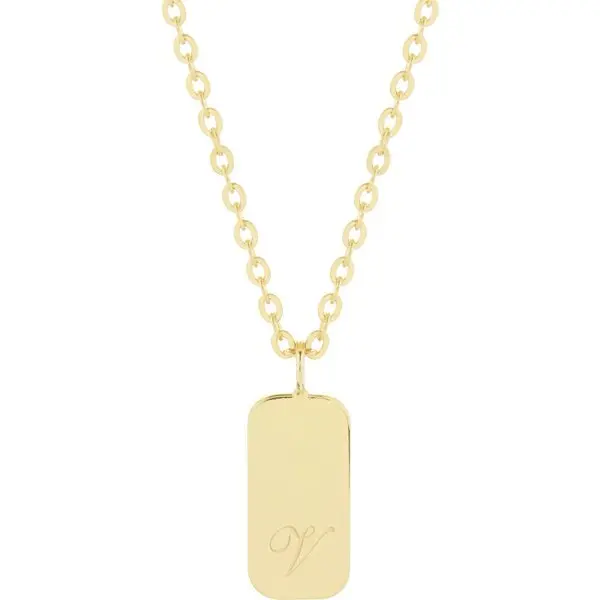 BROOK & YORK Sloan Initial Pendant Necklace - Gold V