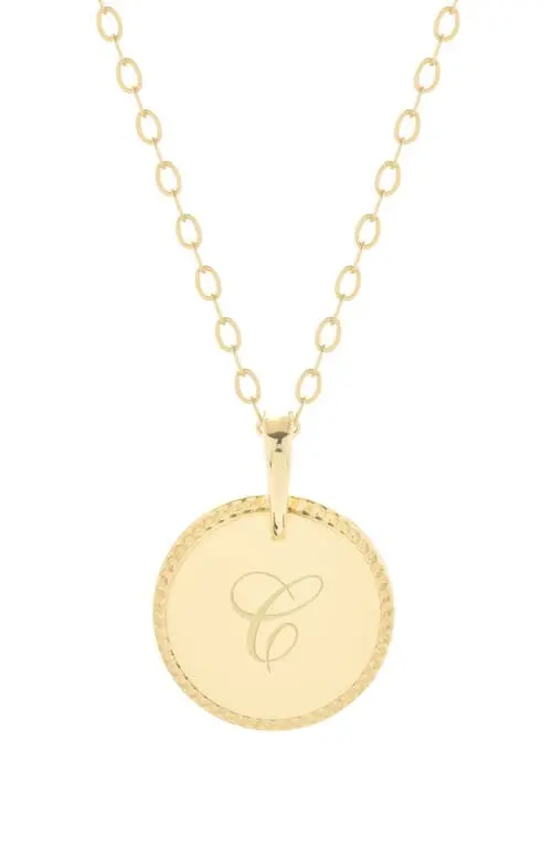 BROOK & YORK Milia Initial Pendant Necklace - Gold C