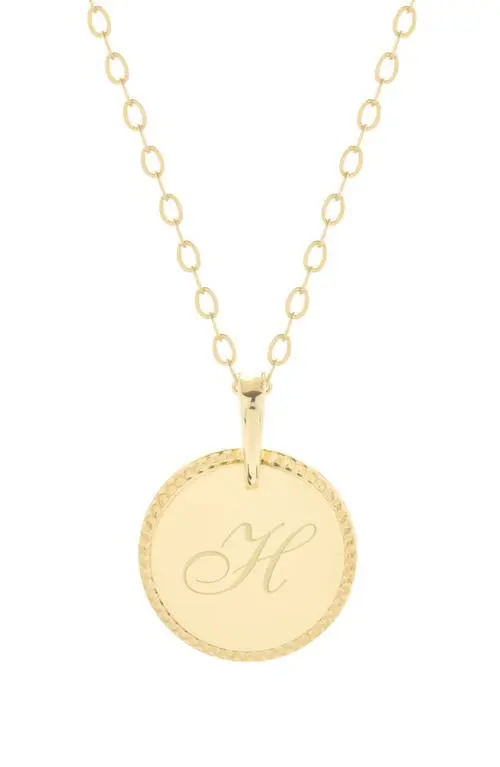 BROOK & YORK Milia Initial Pendant Necklace - Gold H