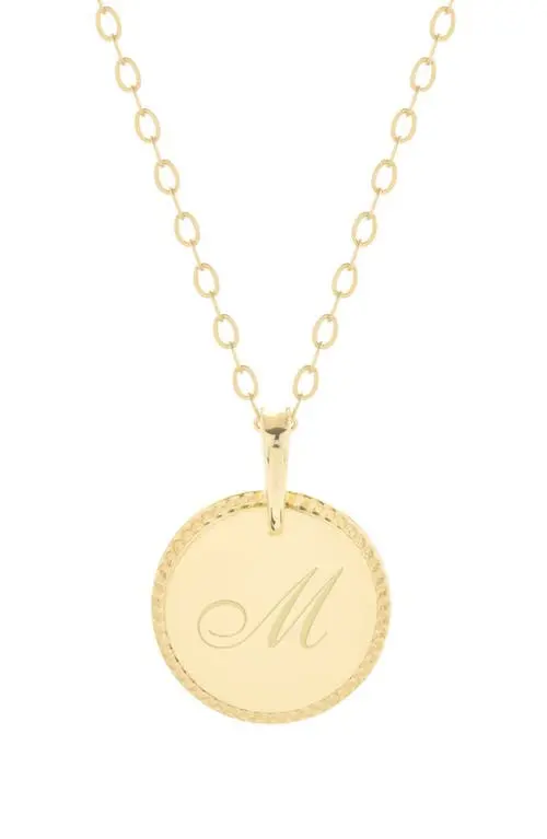 BROOK & YORK Milia Initial Pendant Necklace - Gold M