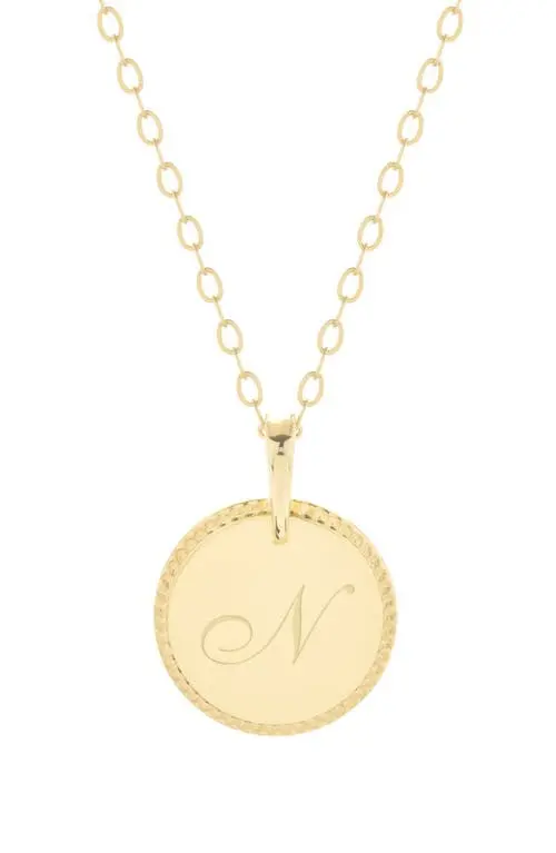 BROOK & YORK Milia Initial Pendant Necklace - Gold N