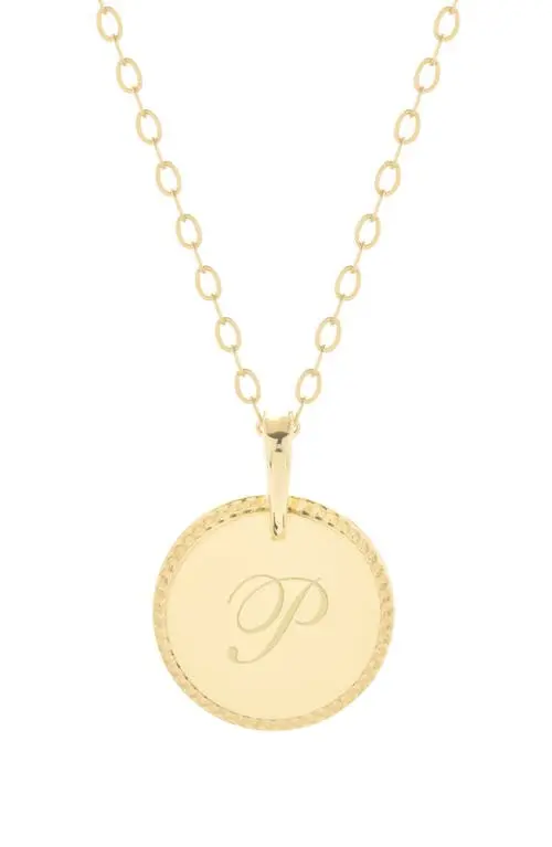 BROOK & YORK Milia Initial Pendant Necklace - Gold P