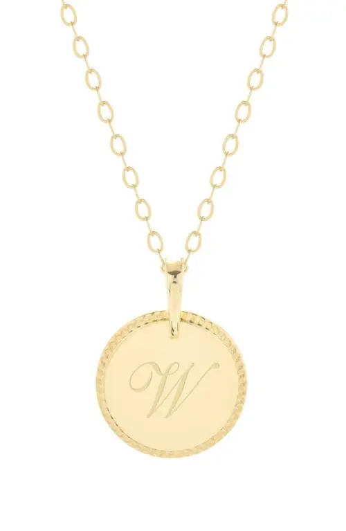 BROOK & YORK Milia Initial Pendant Necklace - Gold W