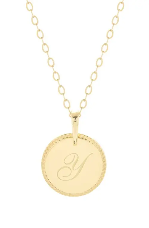BROOK & YORK Milia Initial Pendant Necklace - Gold Y
