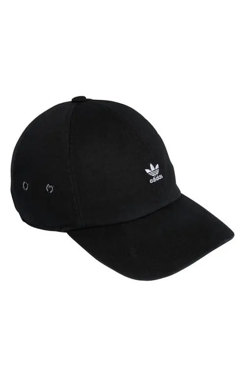 Adidas Originals By Alexander Wang Mini Trefoil Relaxed Strap Back Cap - Black/white