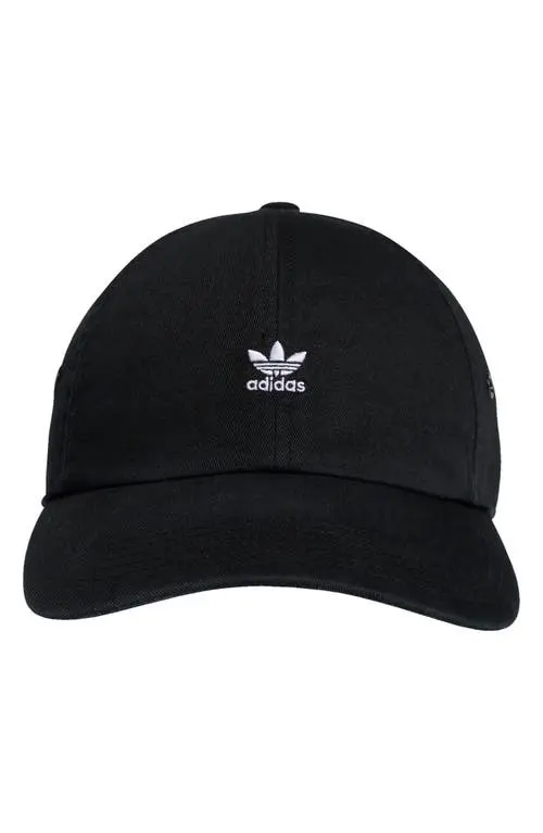 Adidas Originals By Alexander Wang Mini Trefoil Relaxed Strap Back Cap - Black/white