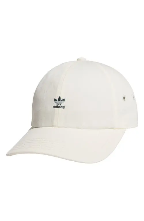 Adidas Originals By Alexander Wang Mini Trefoil Relaxed Strap Back Cap - Cream White/aurora Green Ivy