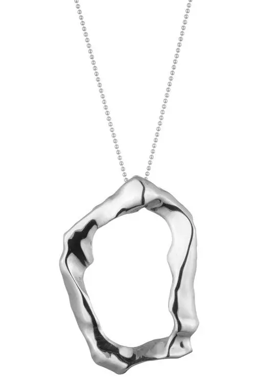 STERLING KING Molten Pendant Necklace - Sterling Silver