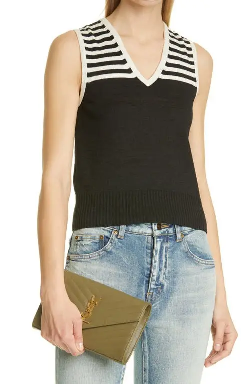 Saint Laurent Cassandre Matelassé Leather Wallet On A Chain