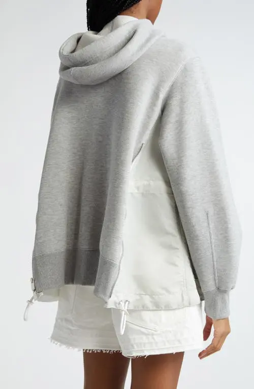 Sacai Ma-1 Side Gusset Hoodie - L/gray × L/gray