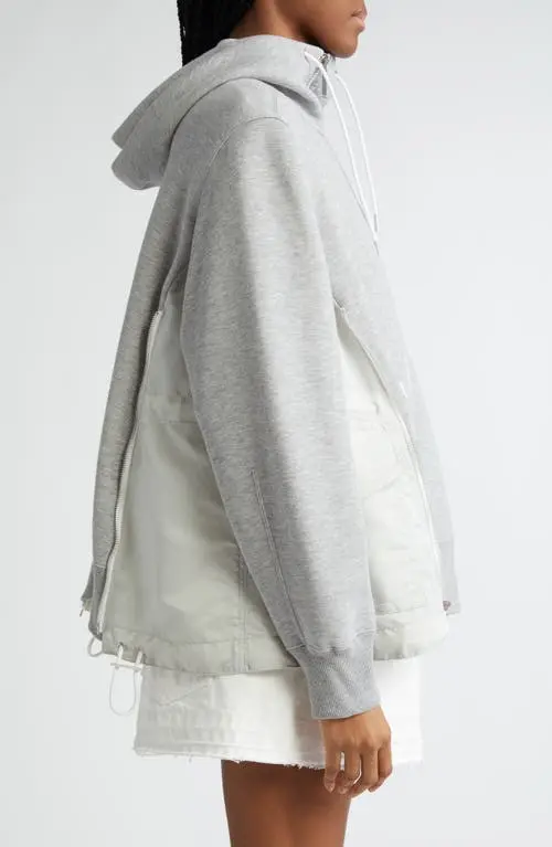 Sacai Ma-1 Side Gusset Hoodie - L/gray × L/gray
