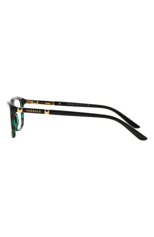 Versace 54mm Eyeglasses - Green Havana
