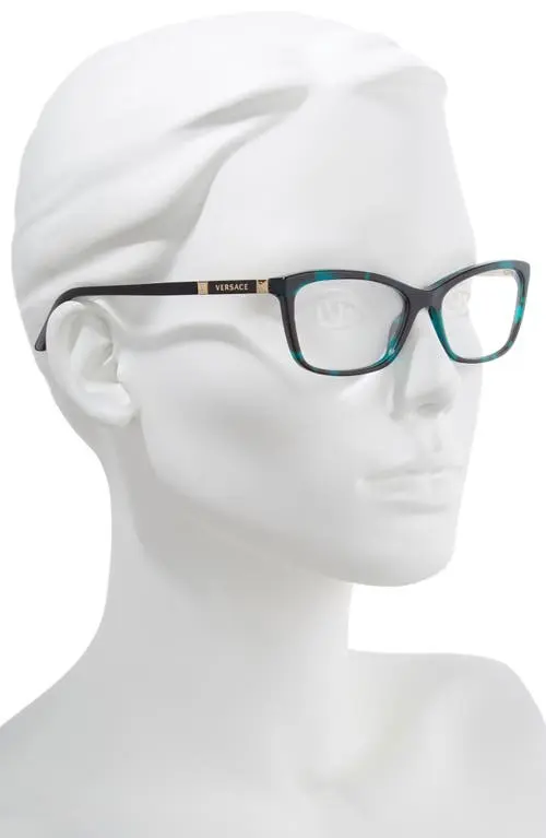Versace 54mm Eyeglasses - Green Havana