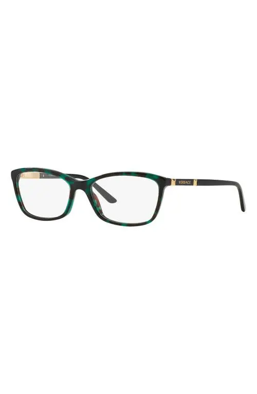 Versace 54mm Eyeglasses - Green Havana