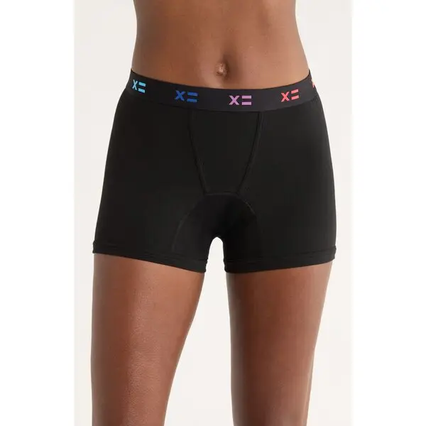 TOMBOYX First Line Stretch Cotton Period 4.5-inch Trunks - Black X Rainbow