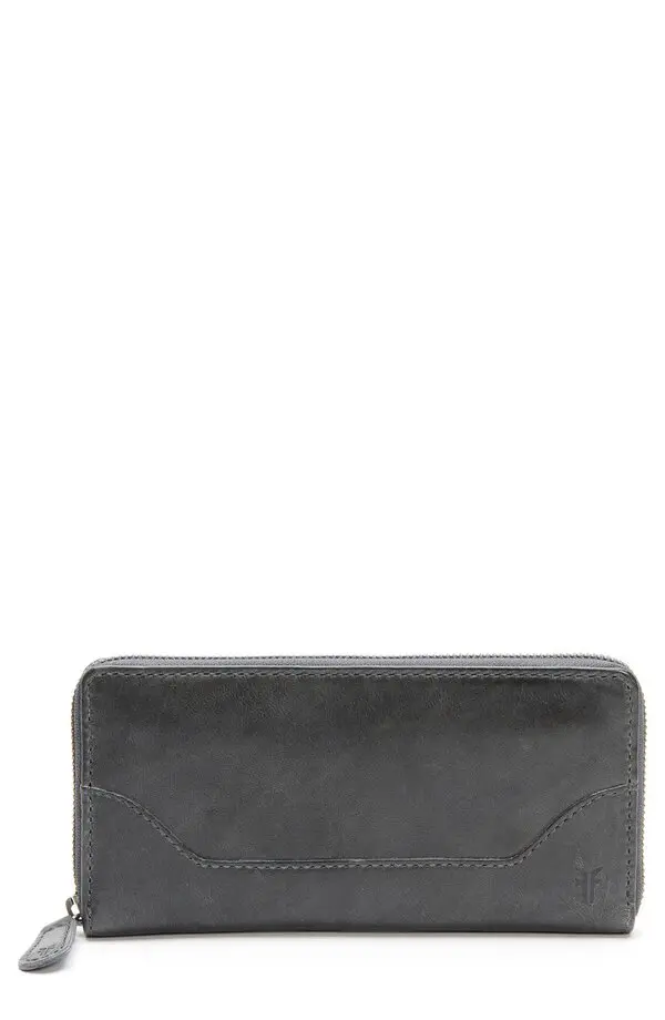 Frye Melissa Leather Wallet - Carbon