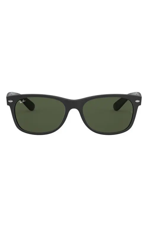 Ray-ban 55mm Rectangular Wayfarer Sunglasses - Black Rubber