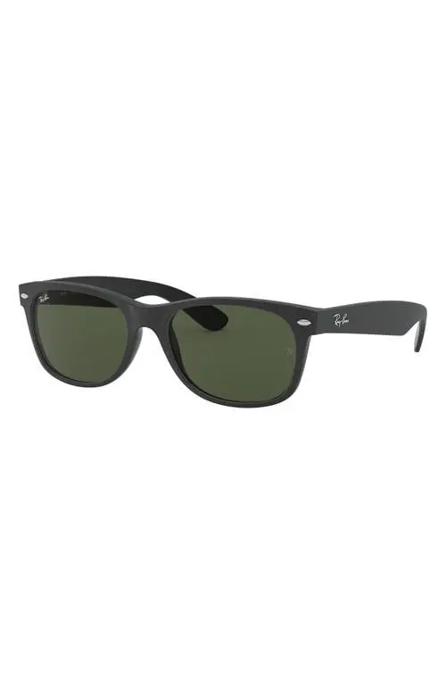 Ray-ban 55mm Rectangular Wayfarer Sunglasses - Black Rubber