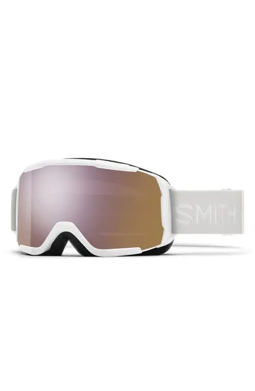 SMITH Showcase Over The Glass Chromapop™ 175mm Goggles - White Vapor/rose Gold Mirror