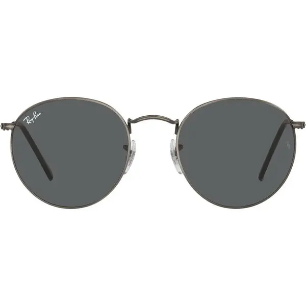 Ray-ban Icons 53mm Round Sunglasses - Antique Gunmetal/ Dark Grey