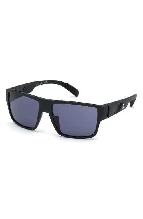 Adidas 57mm Rectangular Sunglasses - Black/smoke Lens Kolor Up Tm